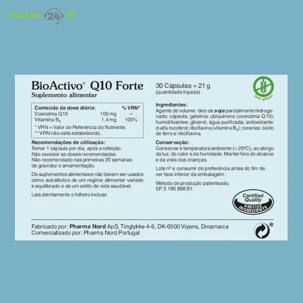 BioActivo Q10 Forte 100mg - 30 Cáps.
